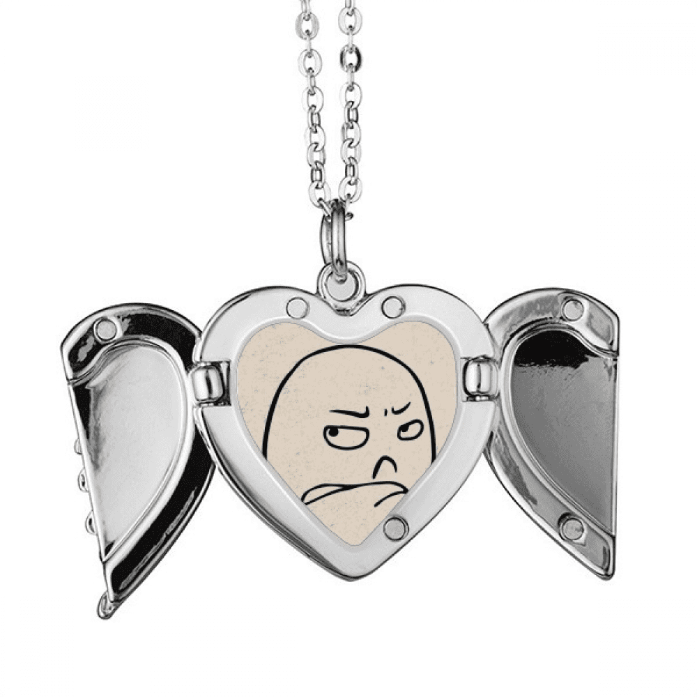 get angry strabismus fcartoon angel wings necklpendant fashion ...