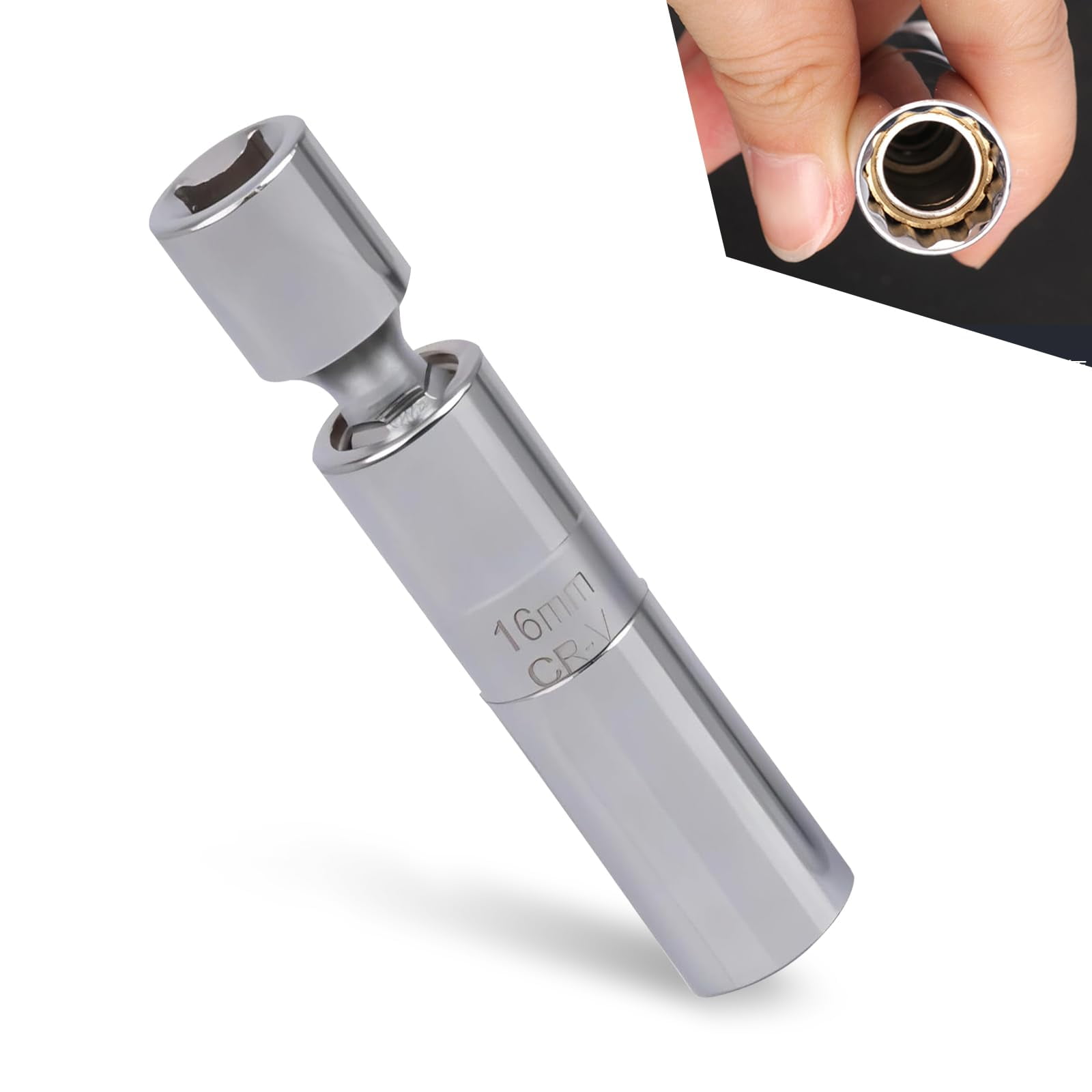 getfay Pack-1 Car Spark Plug Socket, Ultra-thin 16mm 360 Degree ...