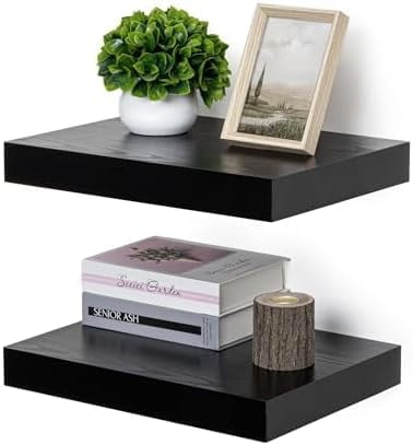 gfaugfyu 12 Inch Floating Shelf Rustic Wood Wall Shelves for Wall Decor ...