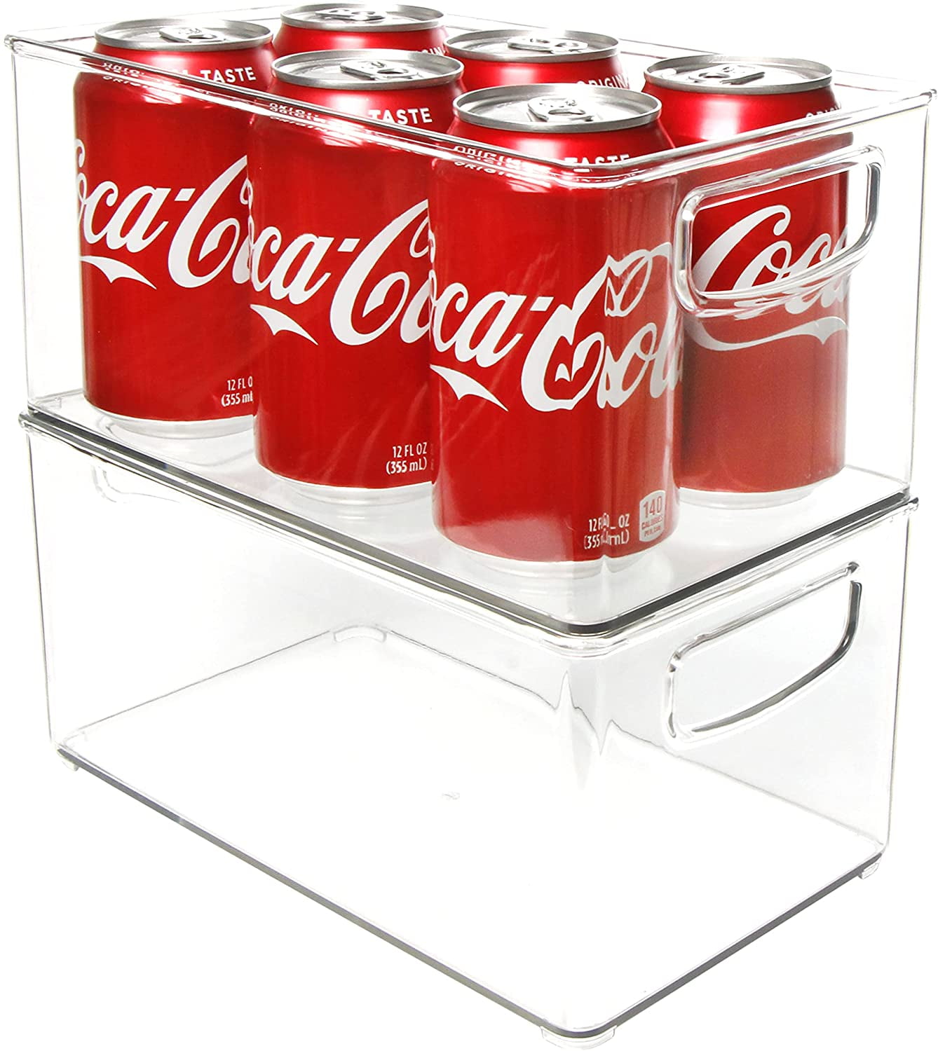 gfaugfyu 2 Pack Stackable Plastic Storage Organizer Container Bin ...