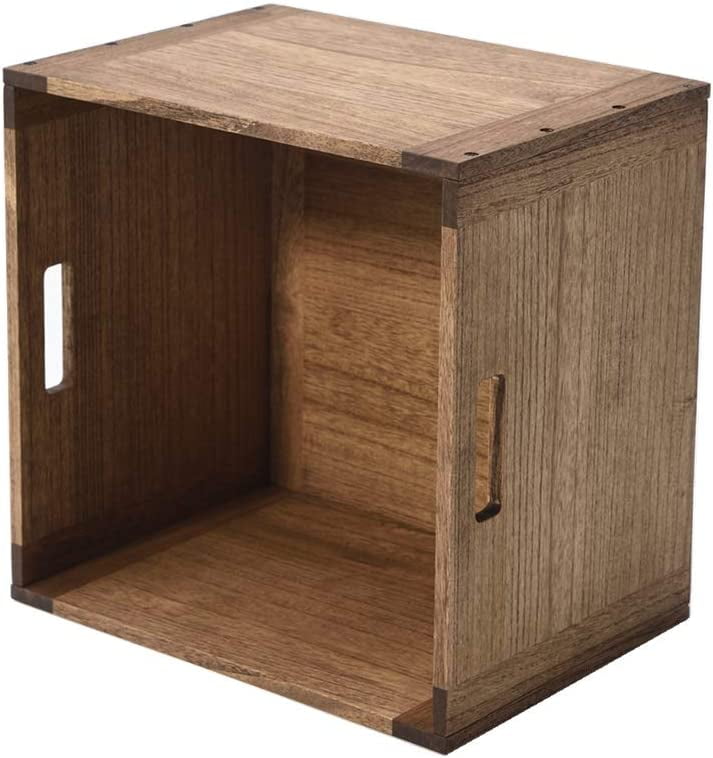 gfaugfyu KFHDMCV Stackable Wood Storage Cube/Basket/Bins Organizer for ...