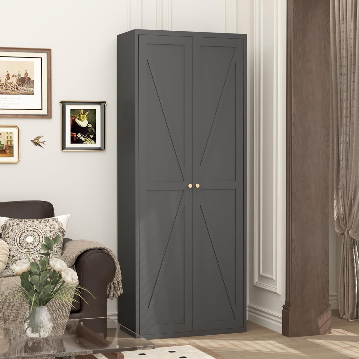 gfbd 71" Pantry Storage Cabinet Metal Garage Storage Cabinets for Tools ...