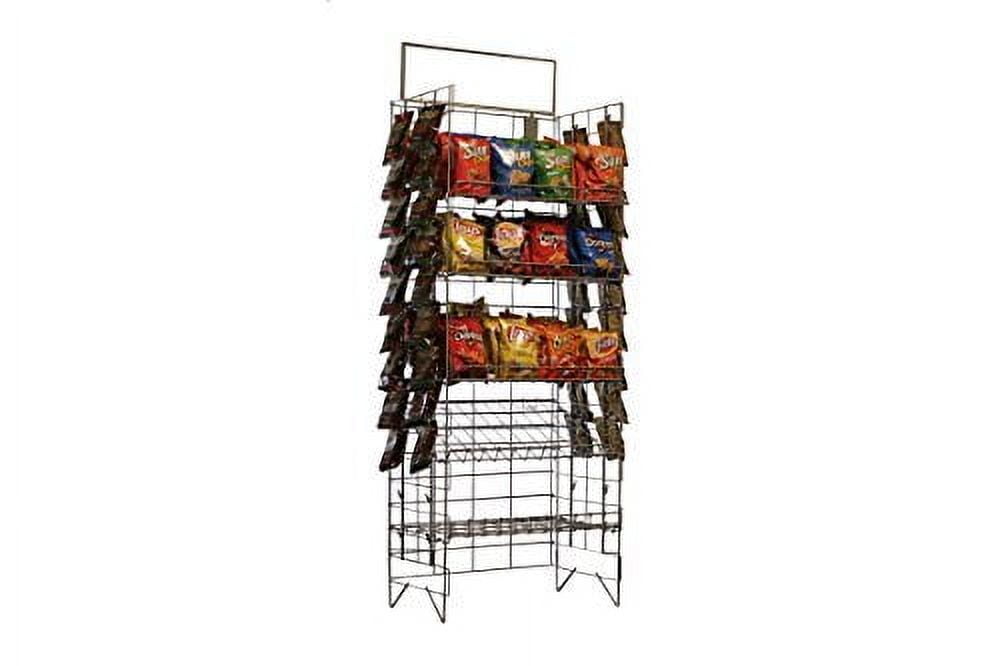 gfbd Commercial Grade Metal Store Chip / Bagged Merchandise Rack Black ...