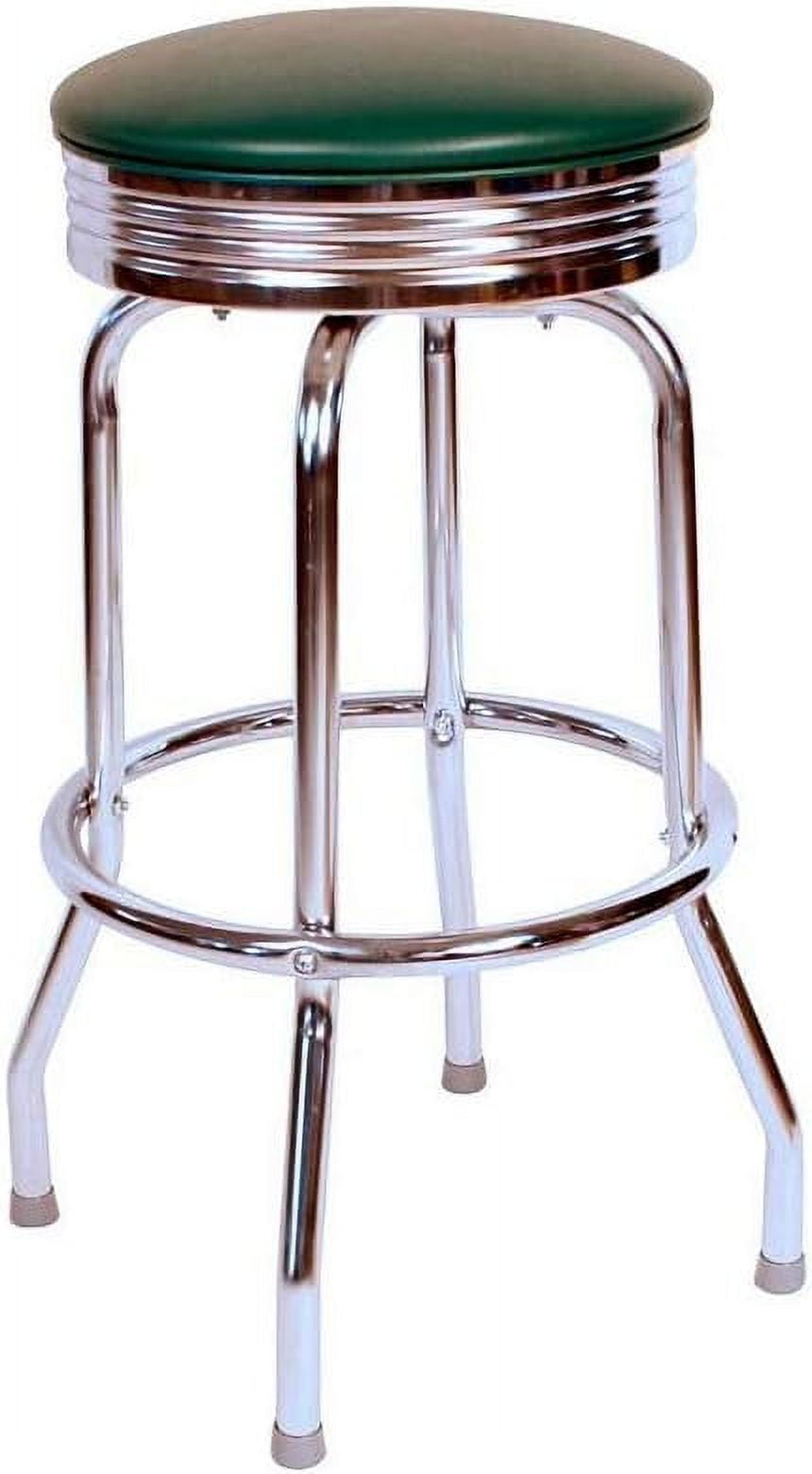 gfbd Retro Chrome Swivel bar Stool with Seat Metal 24" Black - Walmart.com