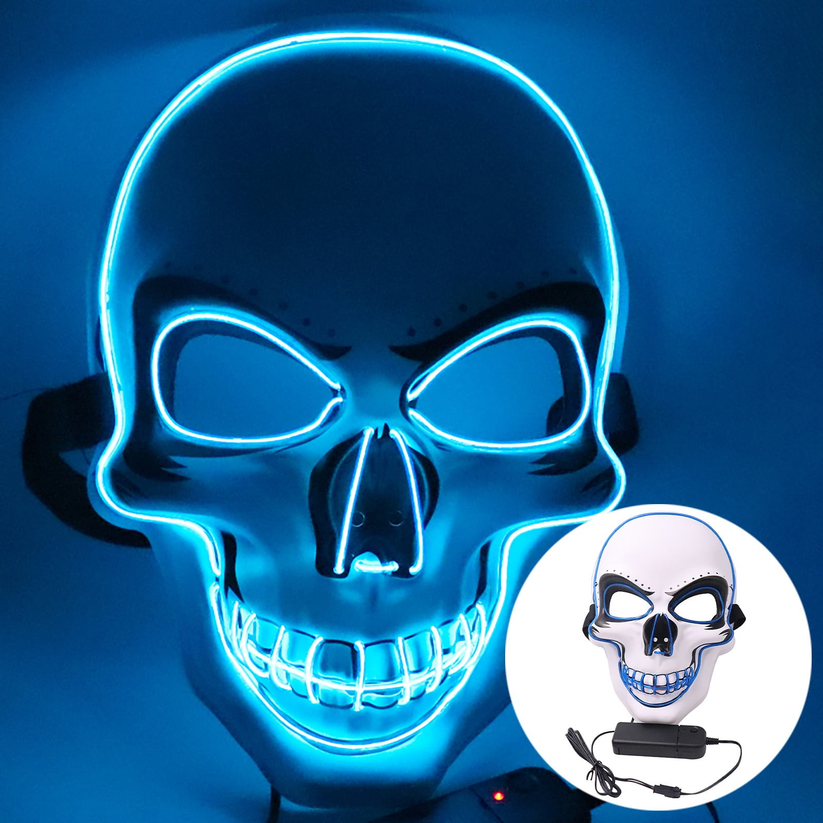 ghostface mask Halloween Glowing Skeleton Mask Ghost Face Cold Light ...