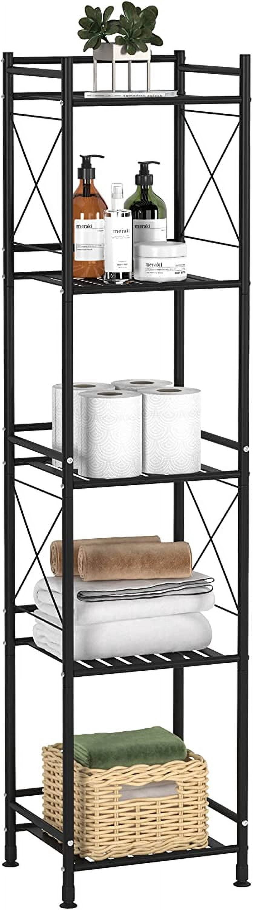ghtuqweom 5 Tier Shelving Unit Freestanding Bathroom Storage Shelves ...