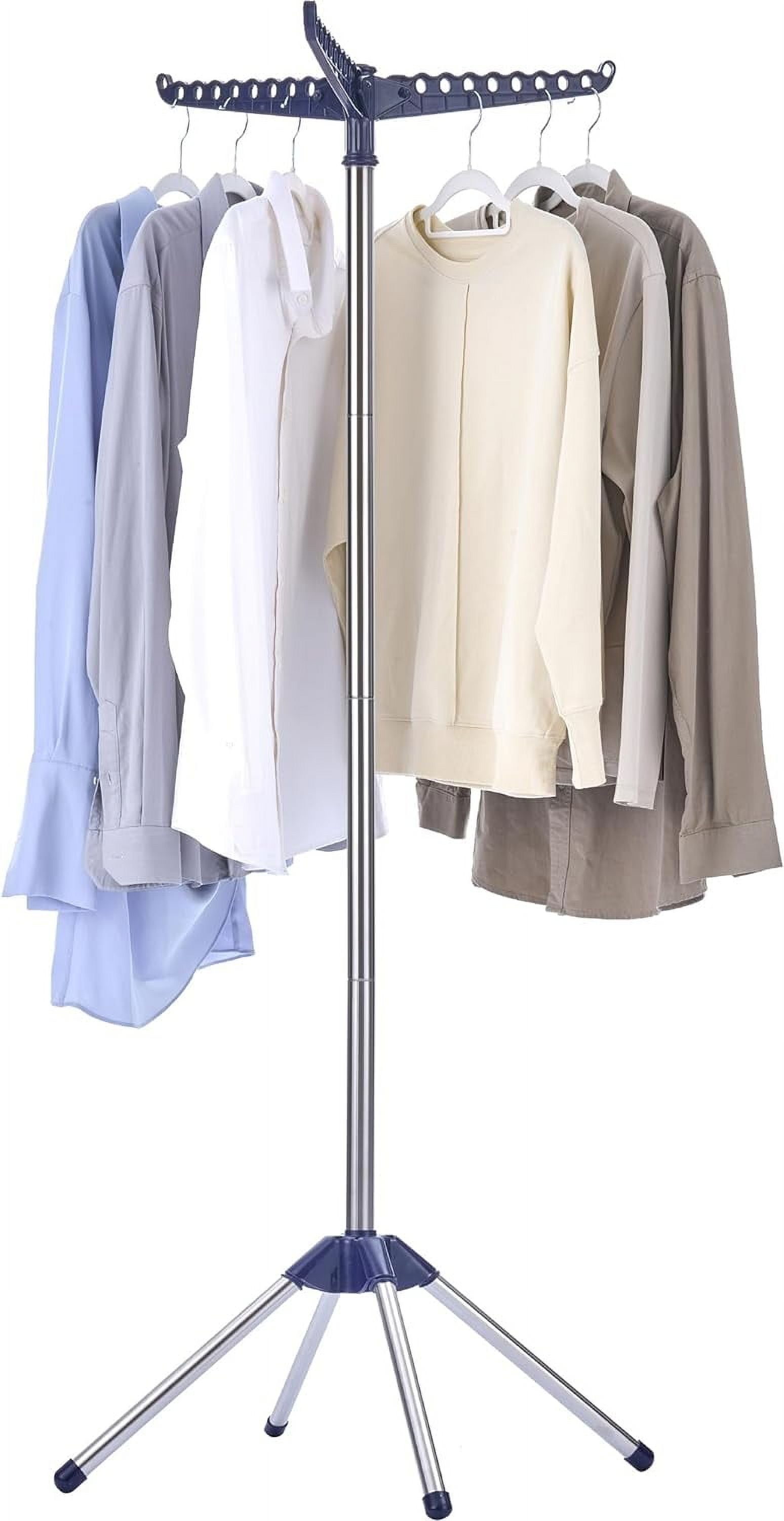 ghtuqweom Clothes Drying Rack Foldable 59 inch Tripod Laundry Drying ...