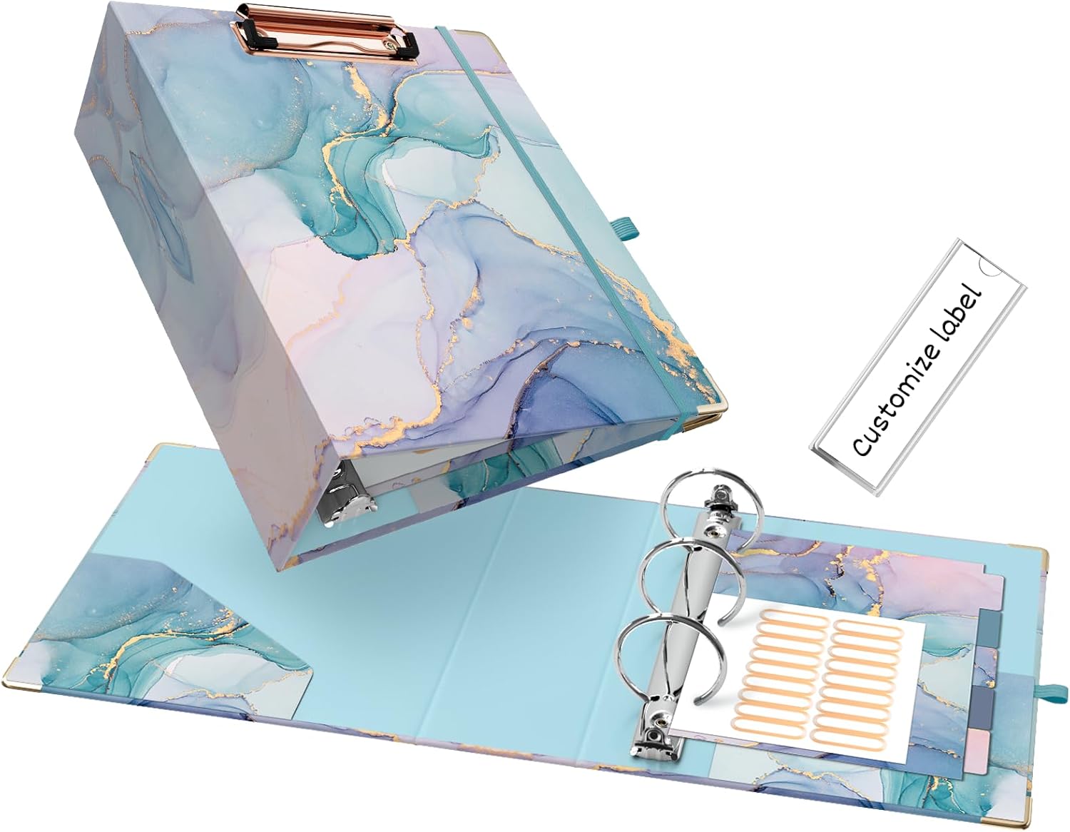 ghtwedcj 3 Ring Binder 1 Inch for Letter-Size 8.5" x 11" Paper with 5 ...