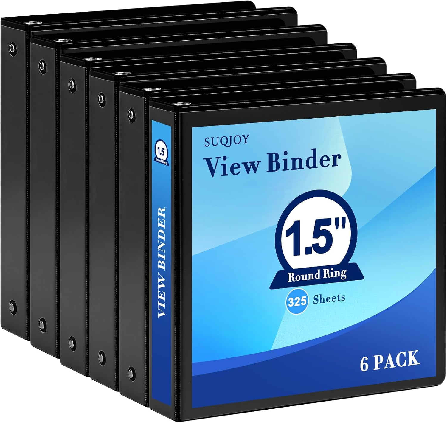 fdsertyu 0.5 inch 3-Ring Binder 1/2 inch Round Ring Binder with 2 ...