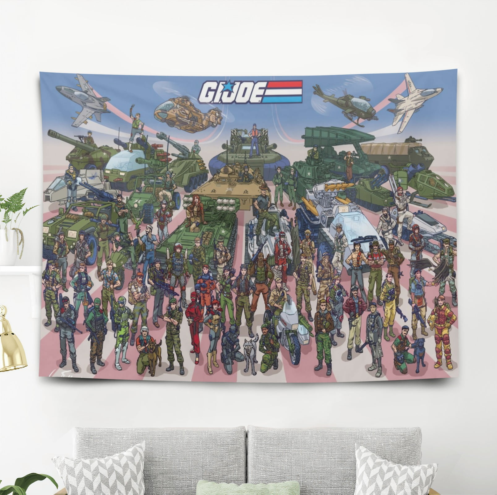 gi joe team Tapestry Gift Wall Hanging Backdrop for Room Bedroom Girls ...