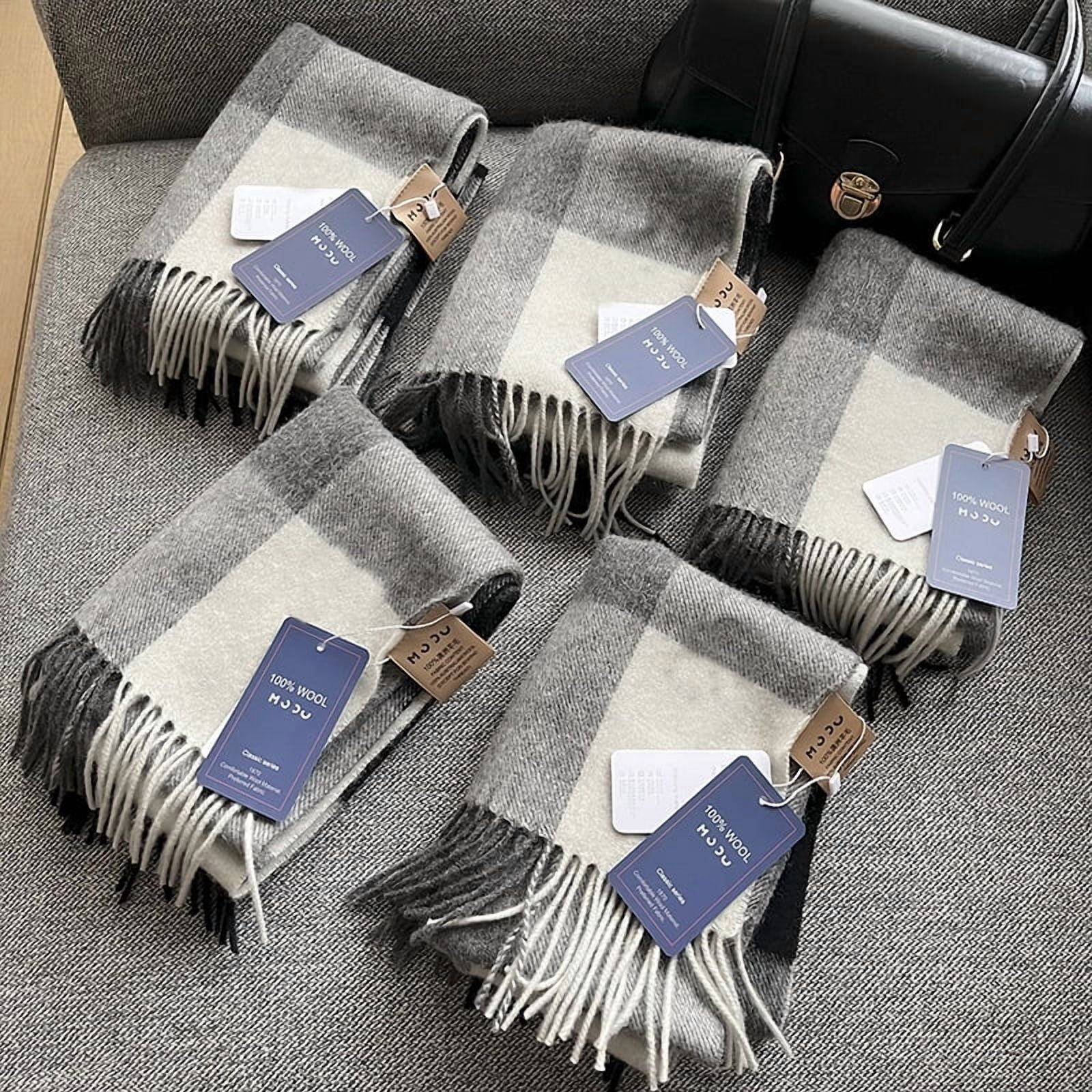 gifts for her 100% Australian pure wool plaid scarf for winter warmth ...
