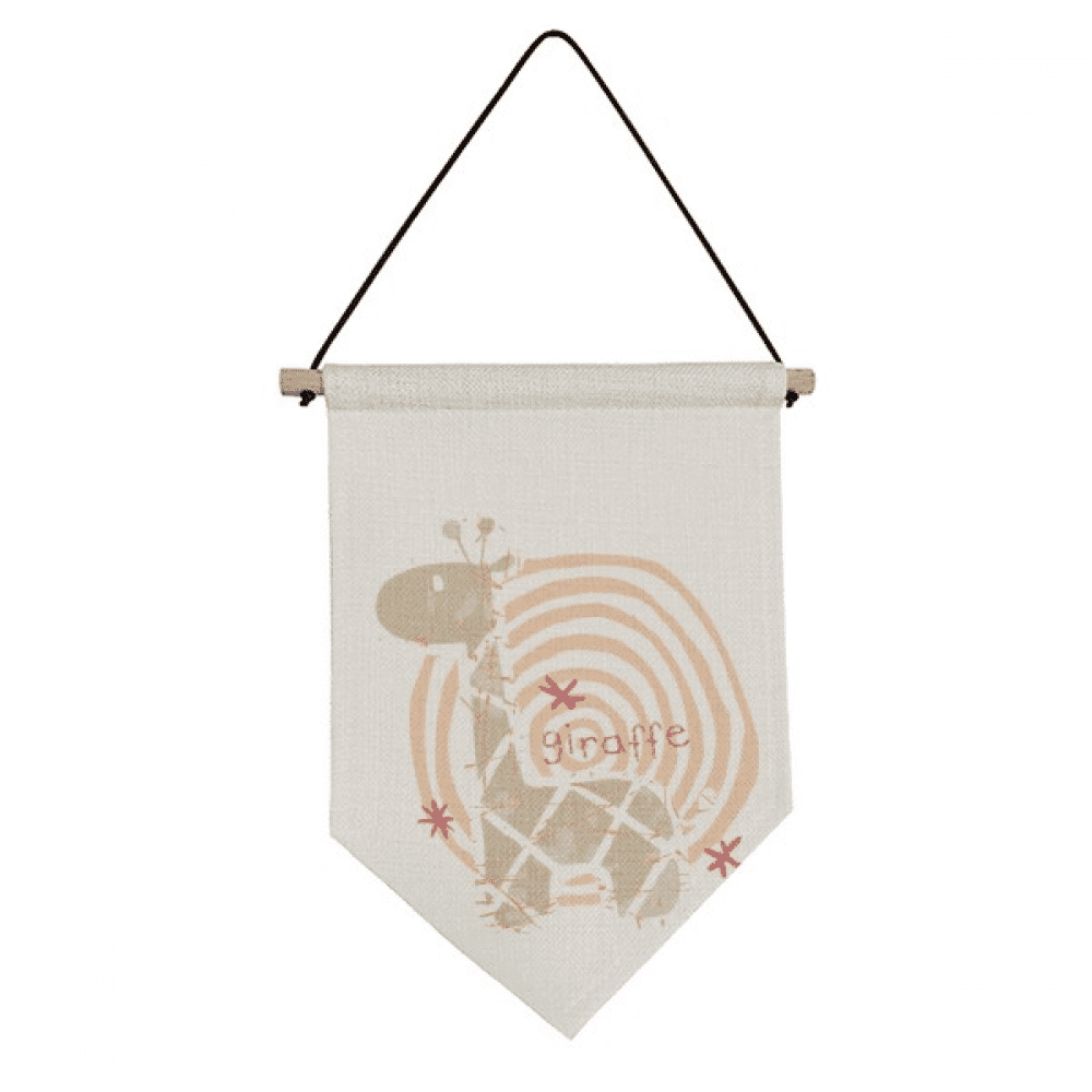 giraffe cartoon animal Canvas Flag Hanging Wall Art Decor Banner ...