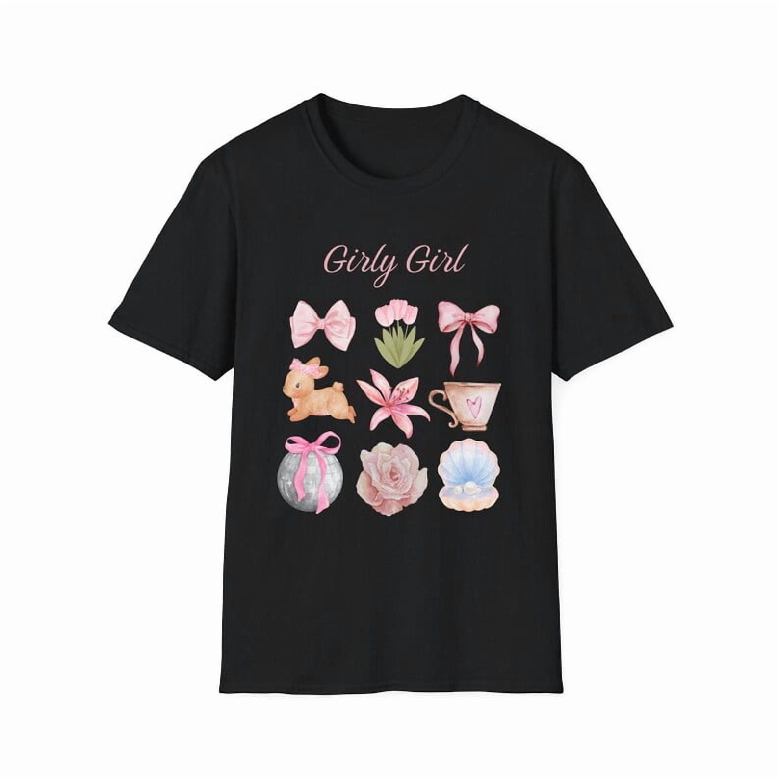 girly girl shirt cute pastel aesthetic shirt kawaii bow bunny flower ...