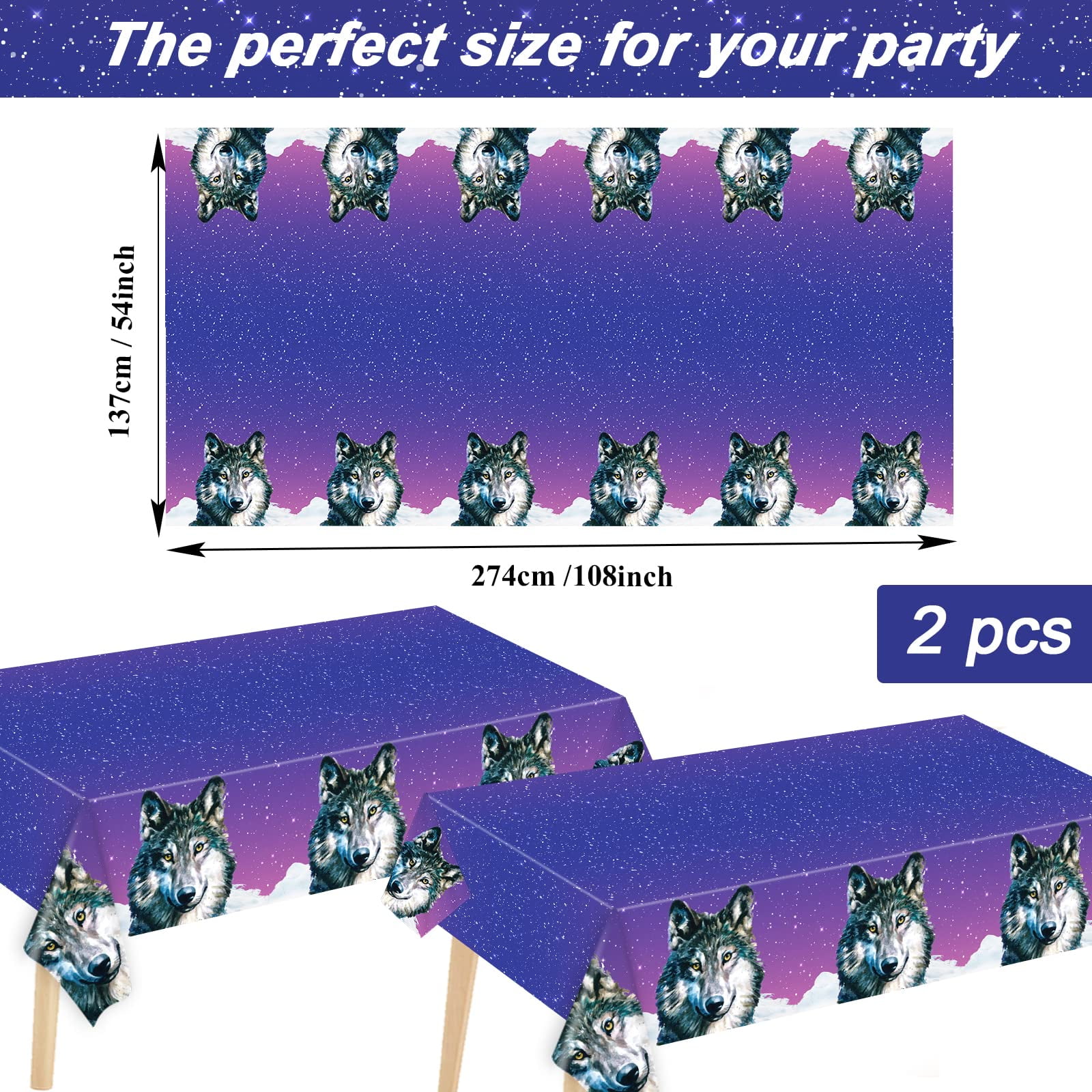 gisgfim 24 Guests AJH3 Wolf Birthday Party Decorations Supplies Plates ...