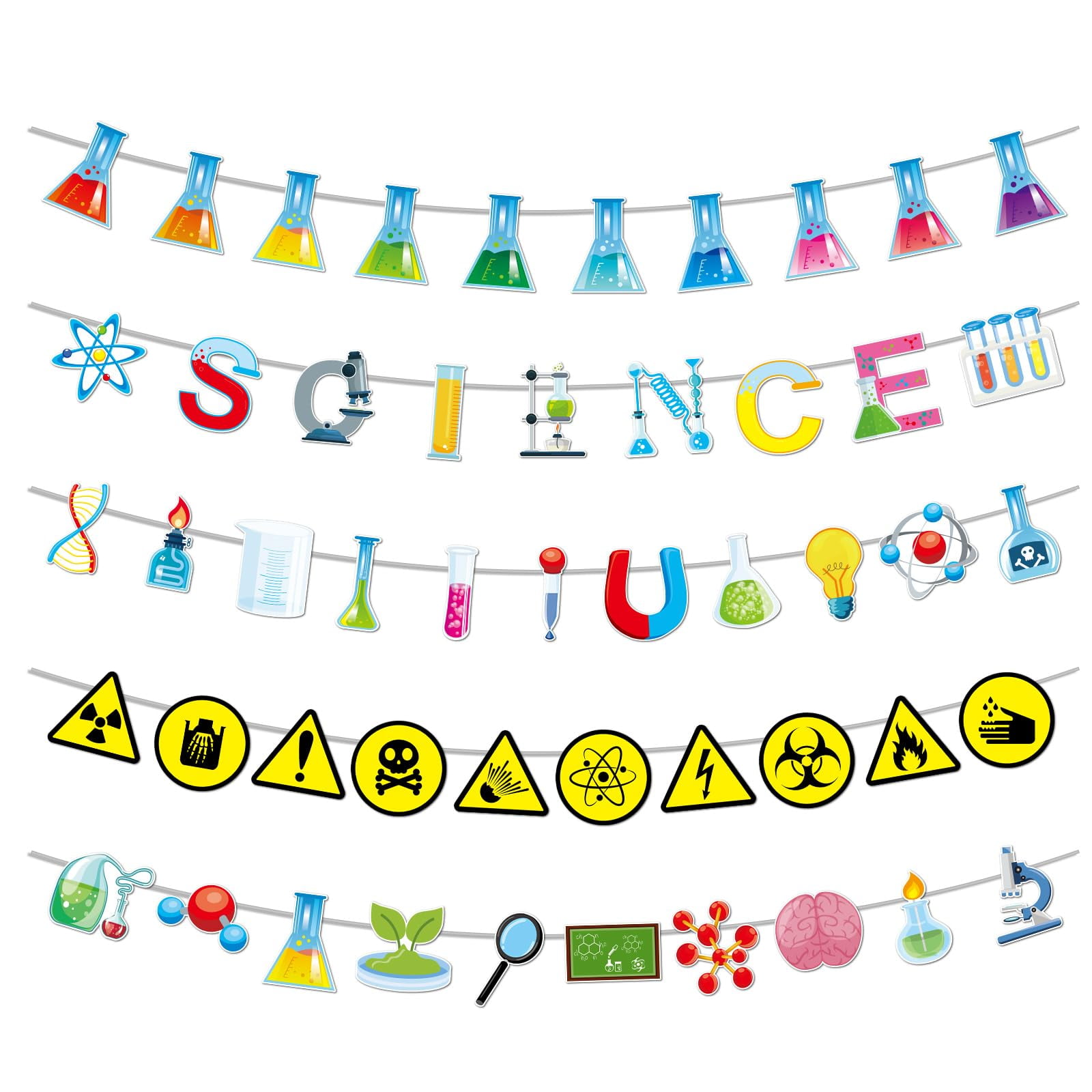 gisgfim 5 Pieces Banners Classroom Decor Chemistry Lab Banner Party ...