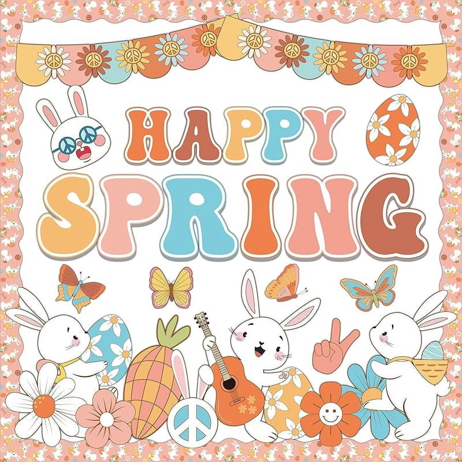 gisgfim Christian Spring Bulletin Board Decoration Set Religious Flower ...