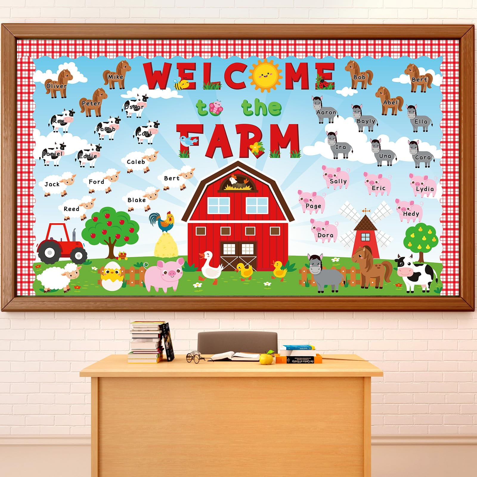 gisgfim Welcome to The Farm Bulletin Board Decorations Set Farm Animals ...