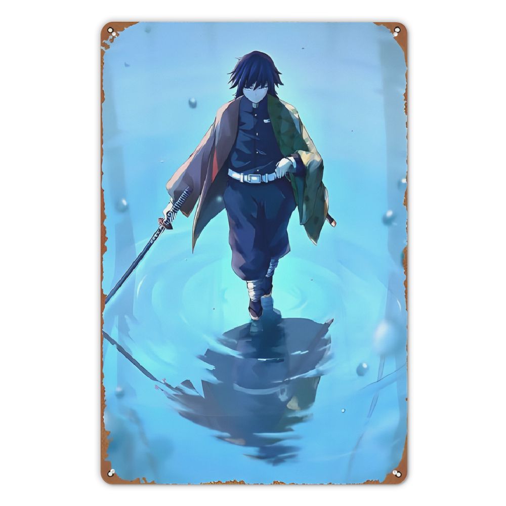 giyu tomioka Slayer Demon Anime Posters Vintage Tin Sign Unique Metal ...