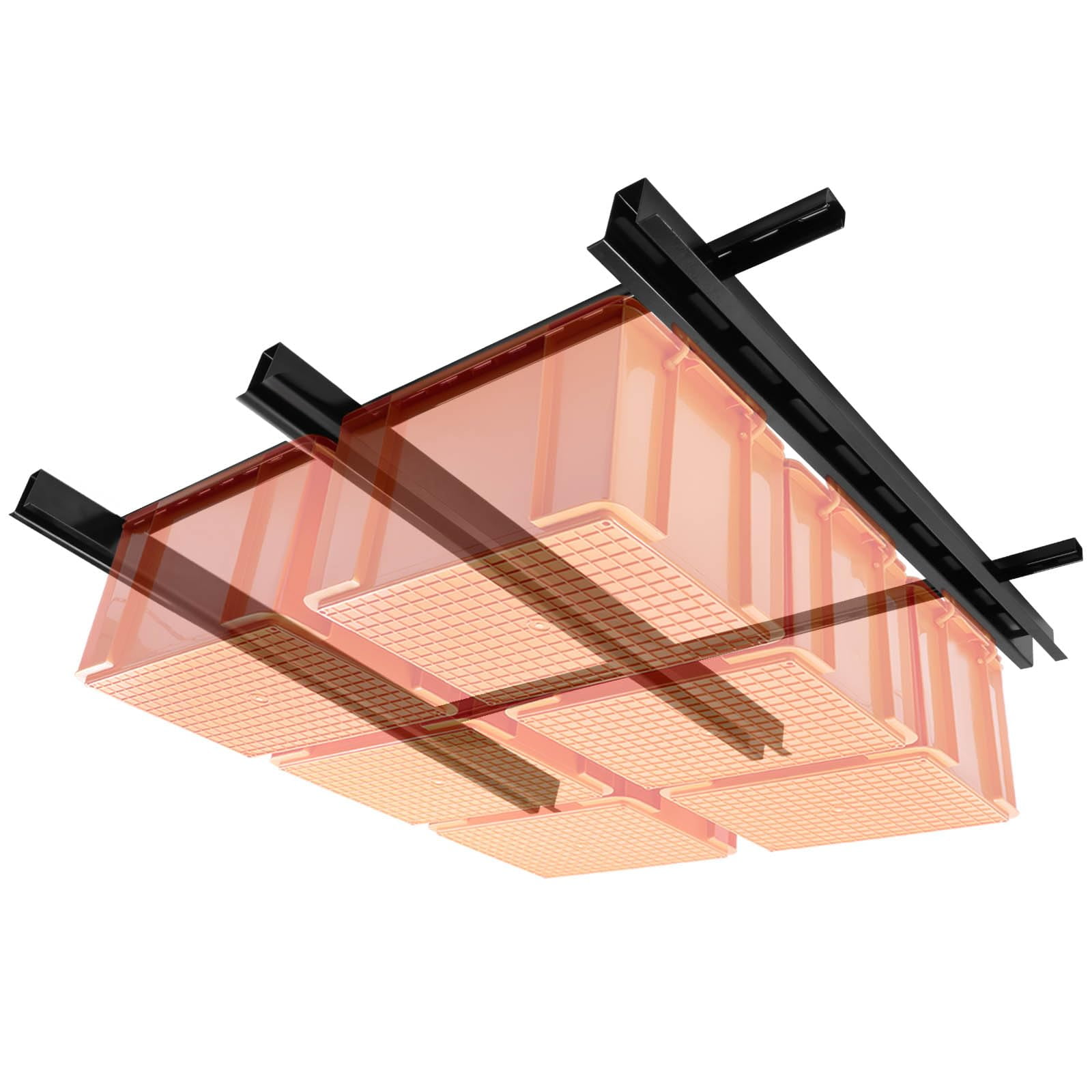 gjkldcvb Overhead Garage Storage Rack, Ceiling Bin Rails Adjustable ...