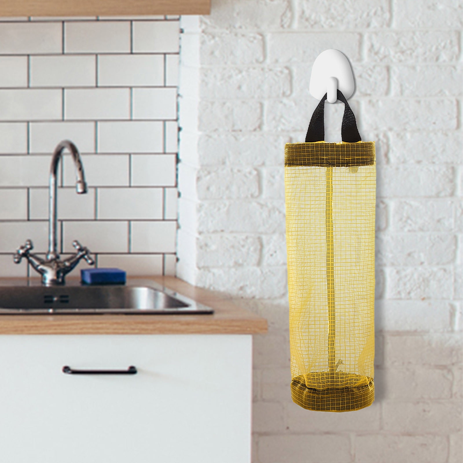 gkliGIHK Kitchen Rubbish Bag Round Storage Bag Hanging Organizer Trash ...