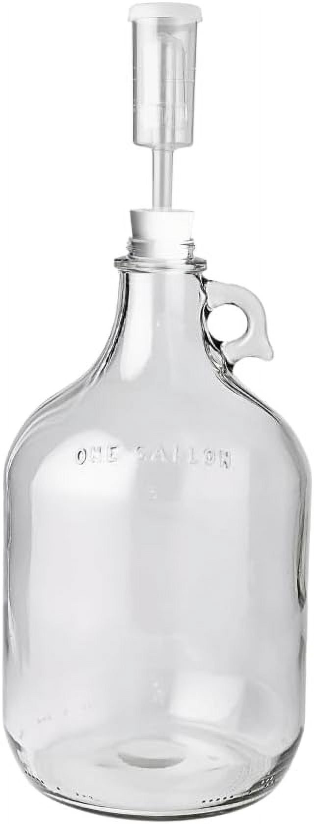**glass jug w/ airlock for fermenting, 1 gallon glass with handle ...