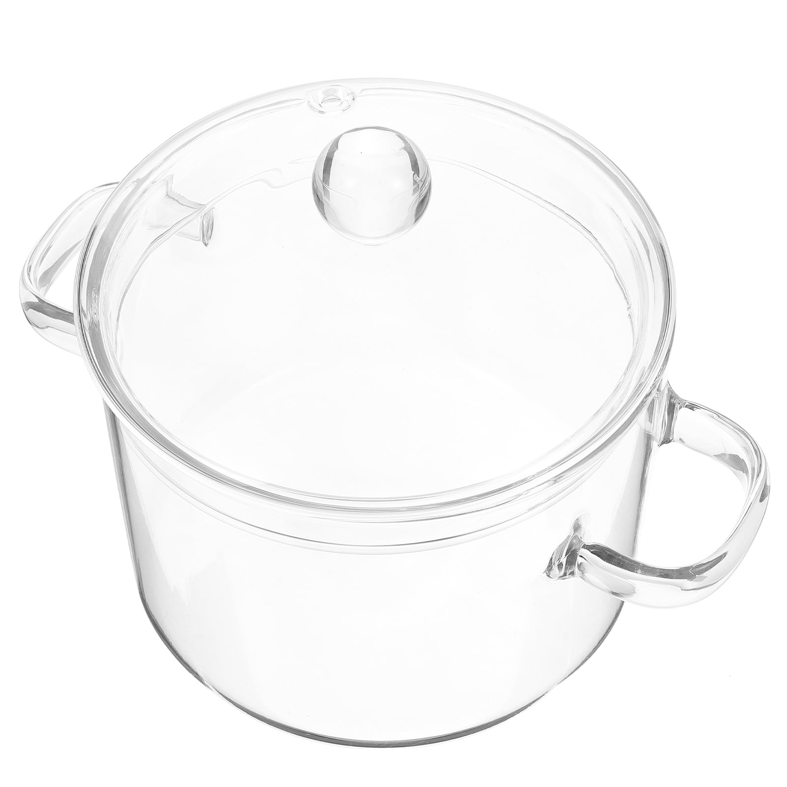glass saucepan with cover and lids heat- resistant glass stovetop pot ...