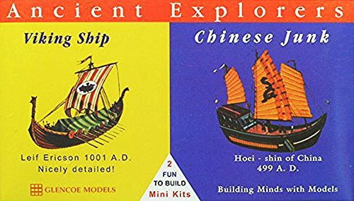 glencoe Models 1:72 Scale Ancient Explorers Viking Shipchinese Junk ...