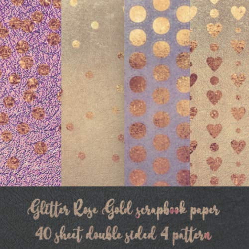 glitter rose gold scrapbook STF9 paper 40 sheet double 4 pattern: card ...