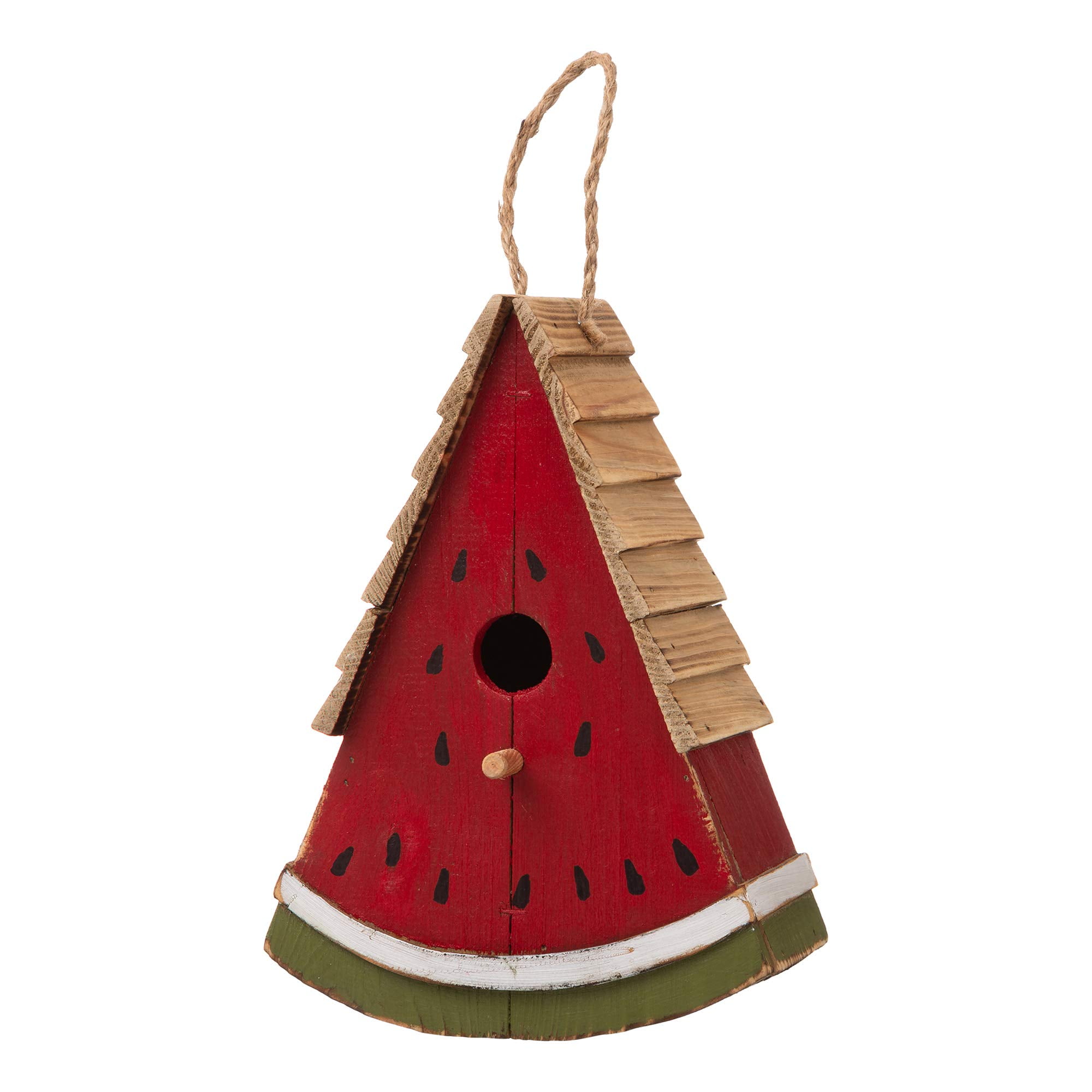 glitzhome 11" H Watermelon Bird House Outdoor Garden Patio Garden ...
