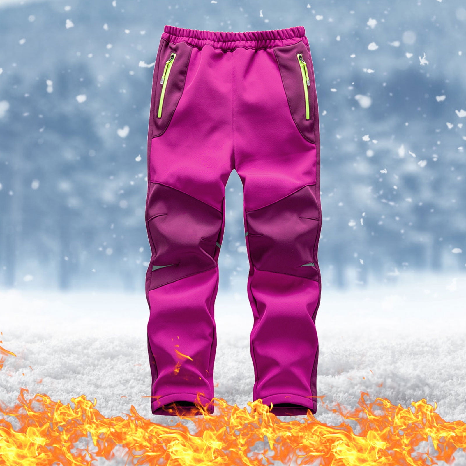 gljltg Kids Snow Ski Pants Hiking Boys Girls Outdoor Waterproof ...