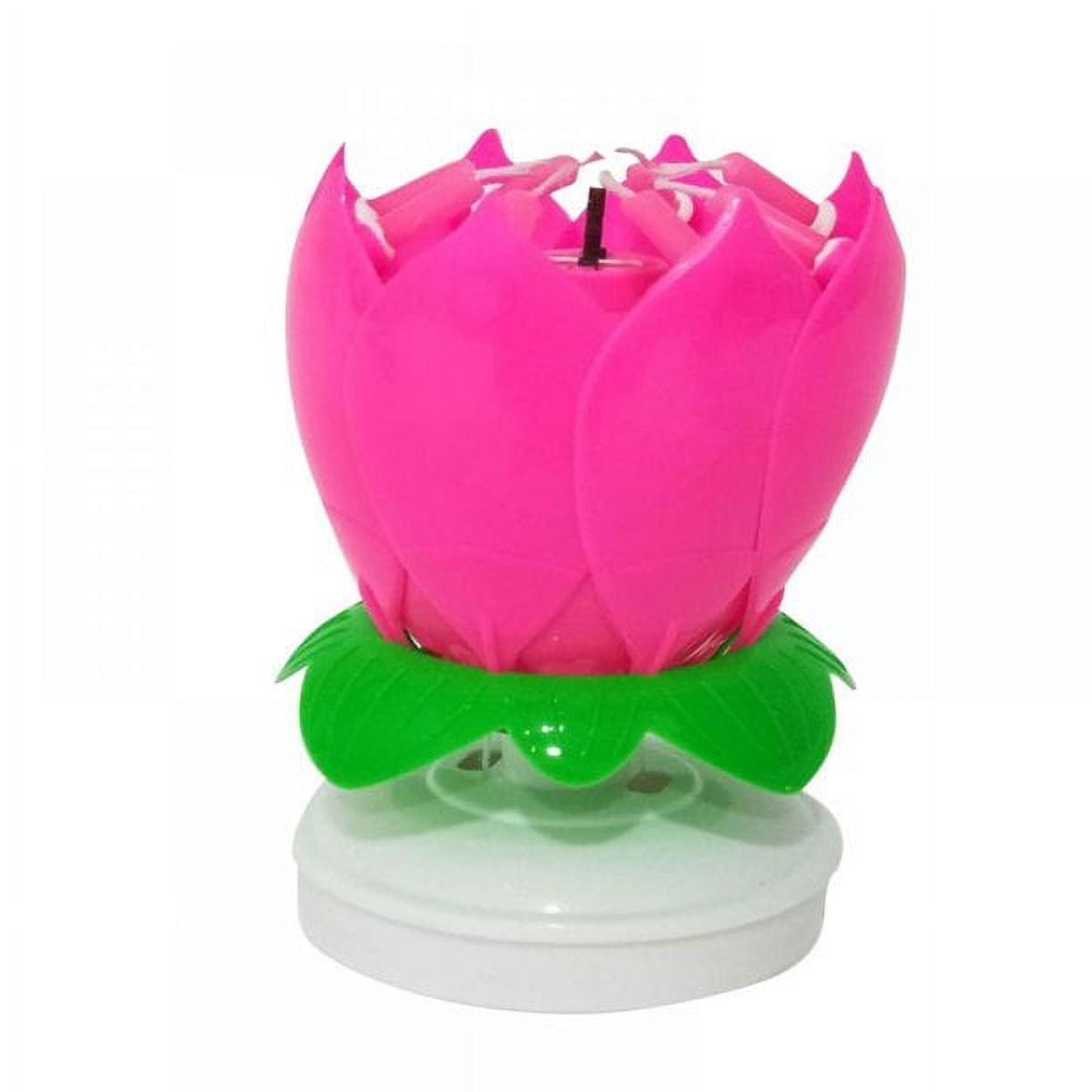 gluttony Lotus Flower Musical Birthday Candle Rotating Spin Magic Cake ...