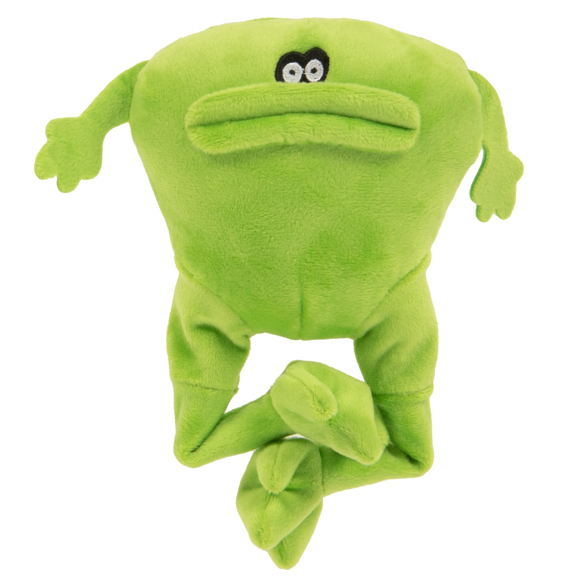 goDog Action Plush Frog Animated Squeaky Dog Toy, Chew Guard Technology ...
