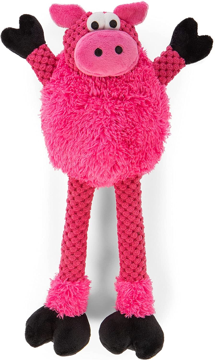 goDog Checkers Skinny Pig Squeaky Plush Dog Toy, Chew Guard Technology ...