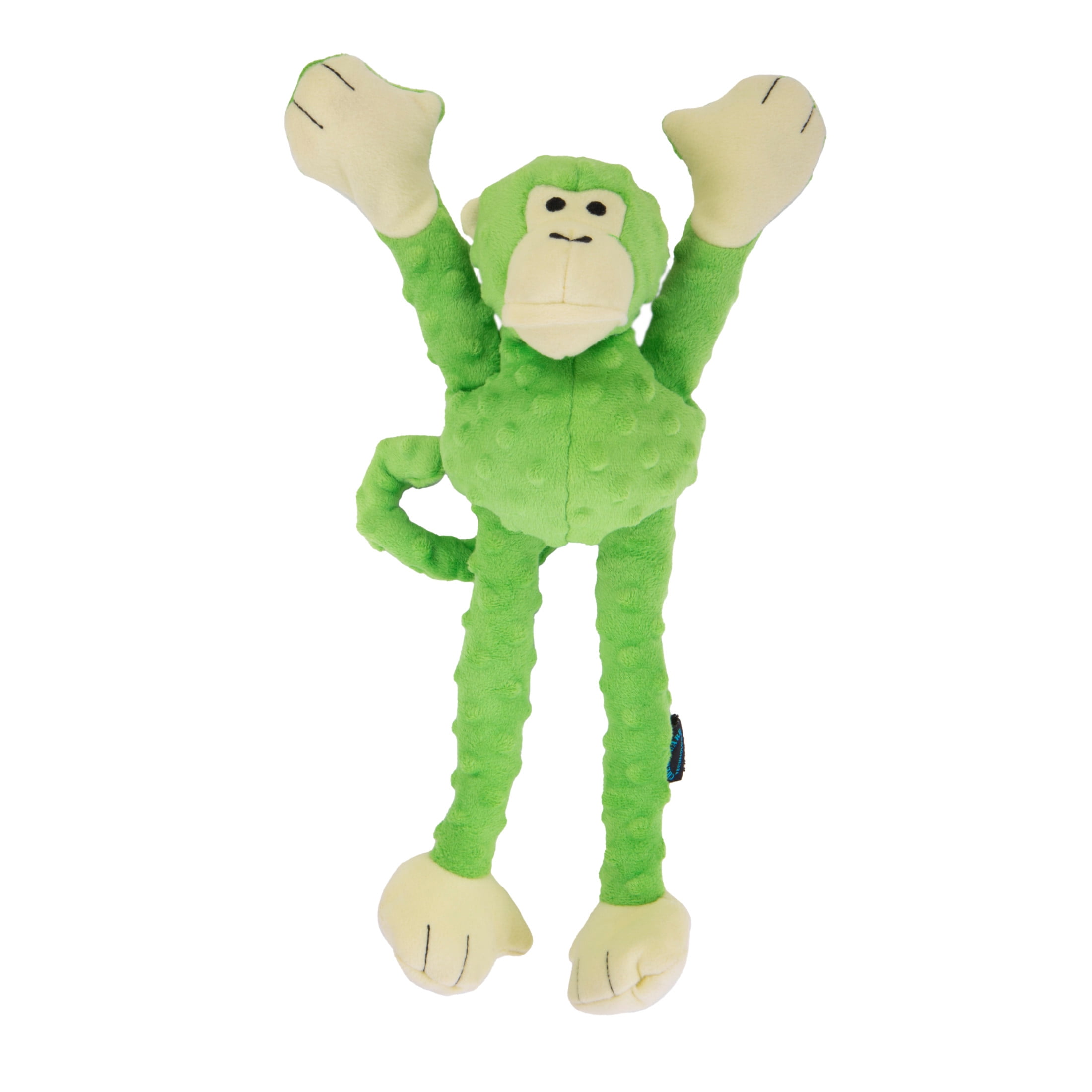 goDog Crazy Tugs Monkeys Squeaky Plush Dog Toy, Chew Guard Technology ...