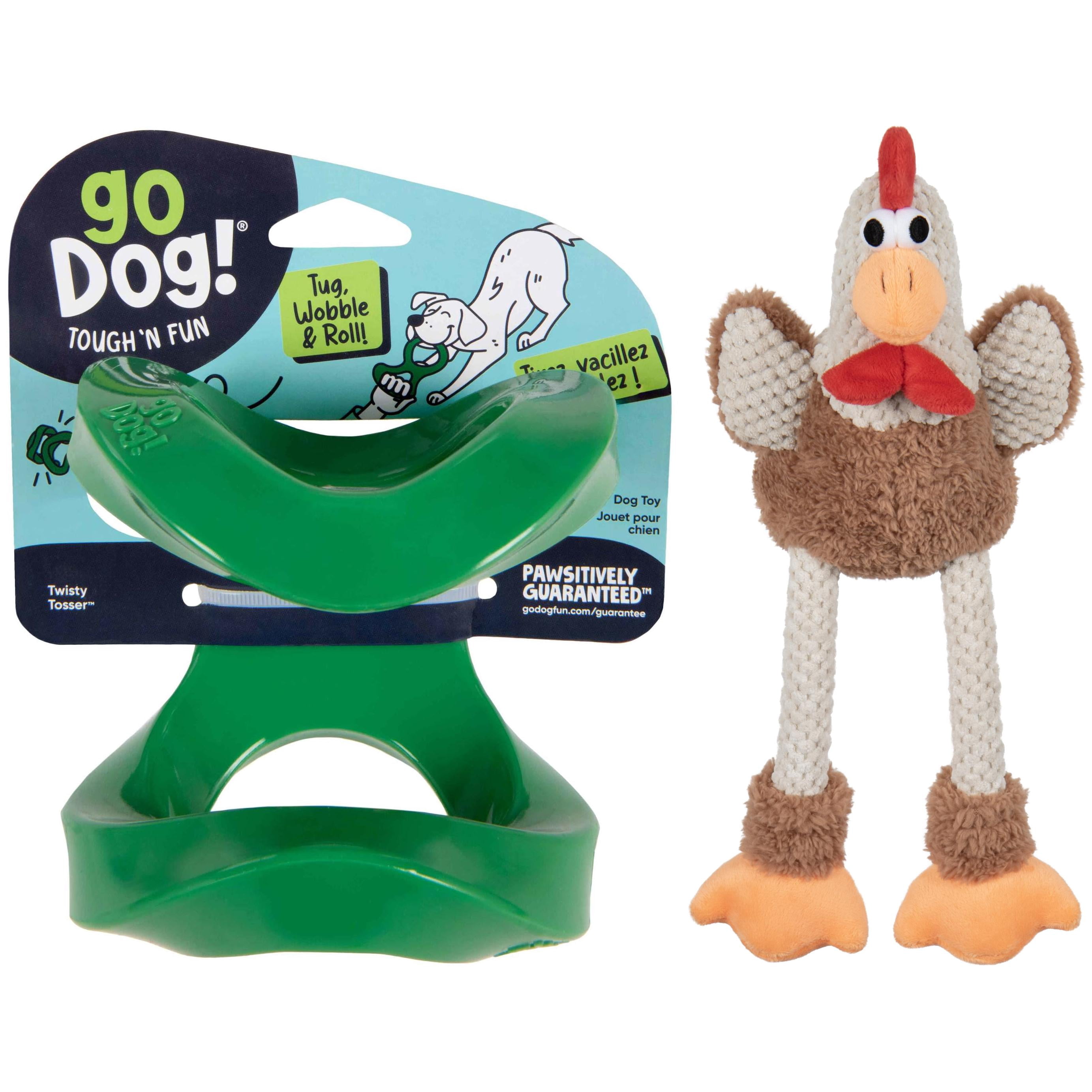 goDog Dog Toy Bundle, Magic Motion Twisty Tosser TPR Floating Bounce ...