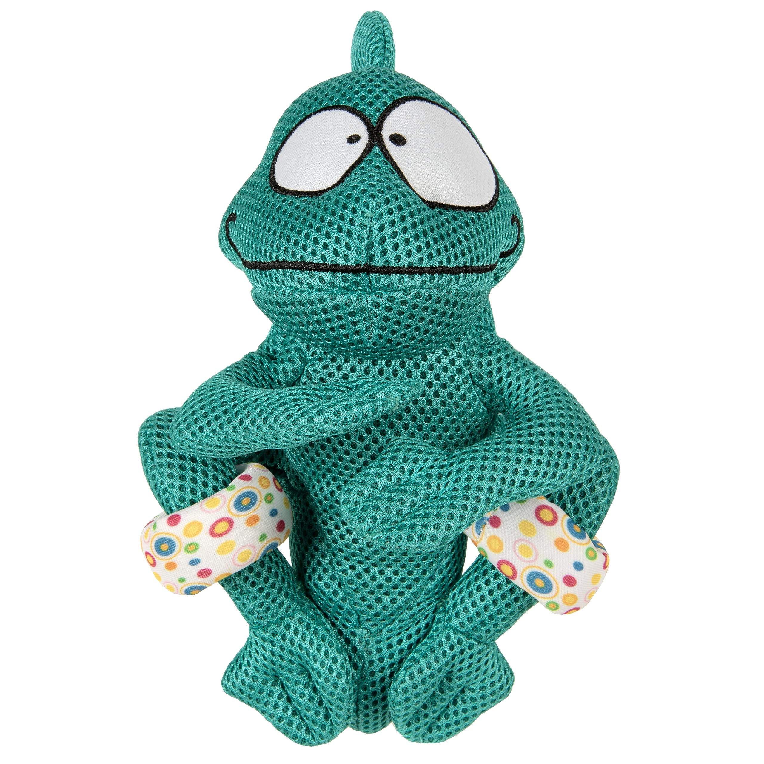 goDog Double Chew Guard MMF7 Mesh Amphibianz Chameleon Squeaky Dog Toy ...