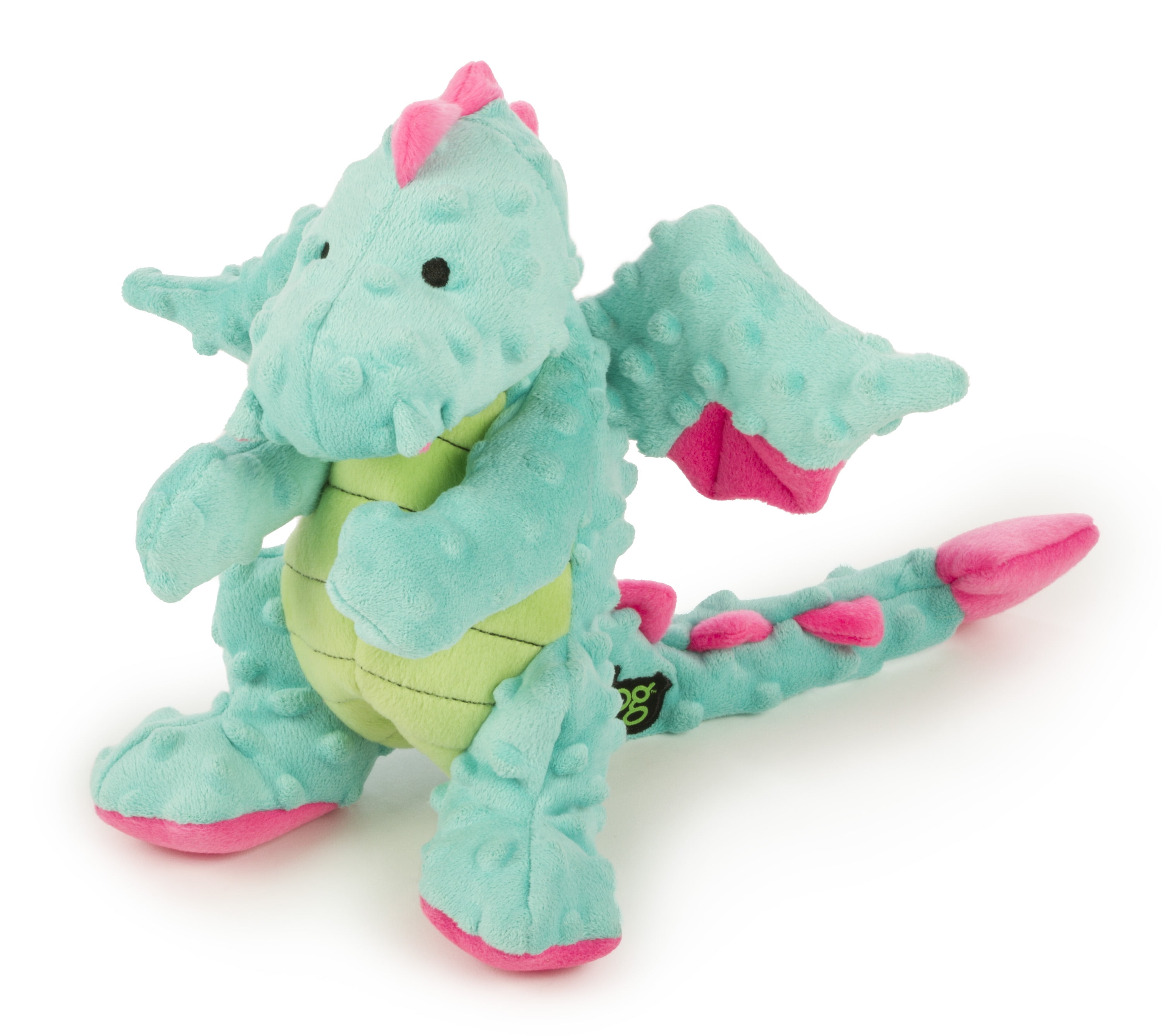 goDog Dragon with Chew Guard Technology Plush Squeaker Dog Toy for ...