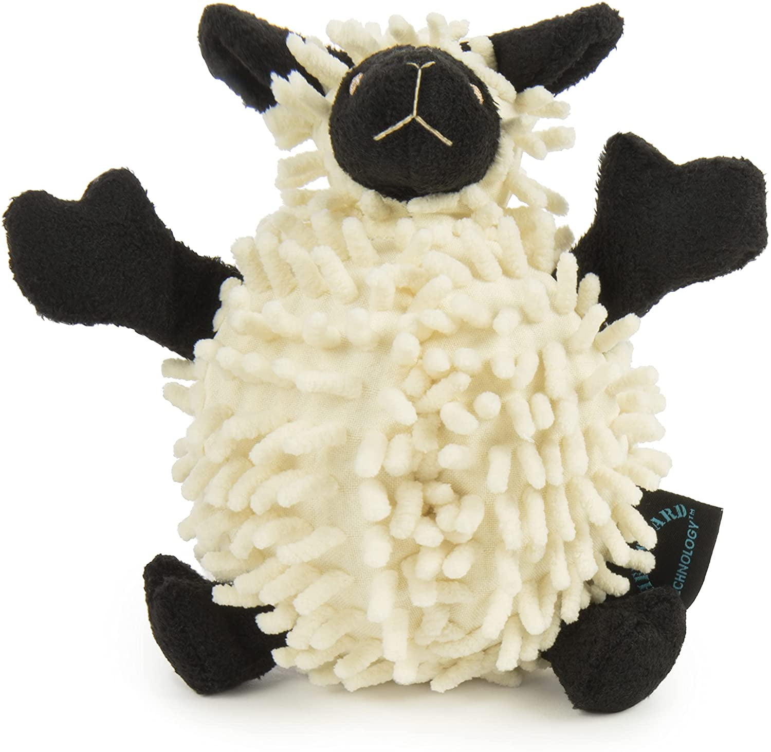 goDog Fuzzy Wuzzy Lamb Squeaky Plush Dog Toy, Chew Guard Technology ...