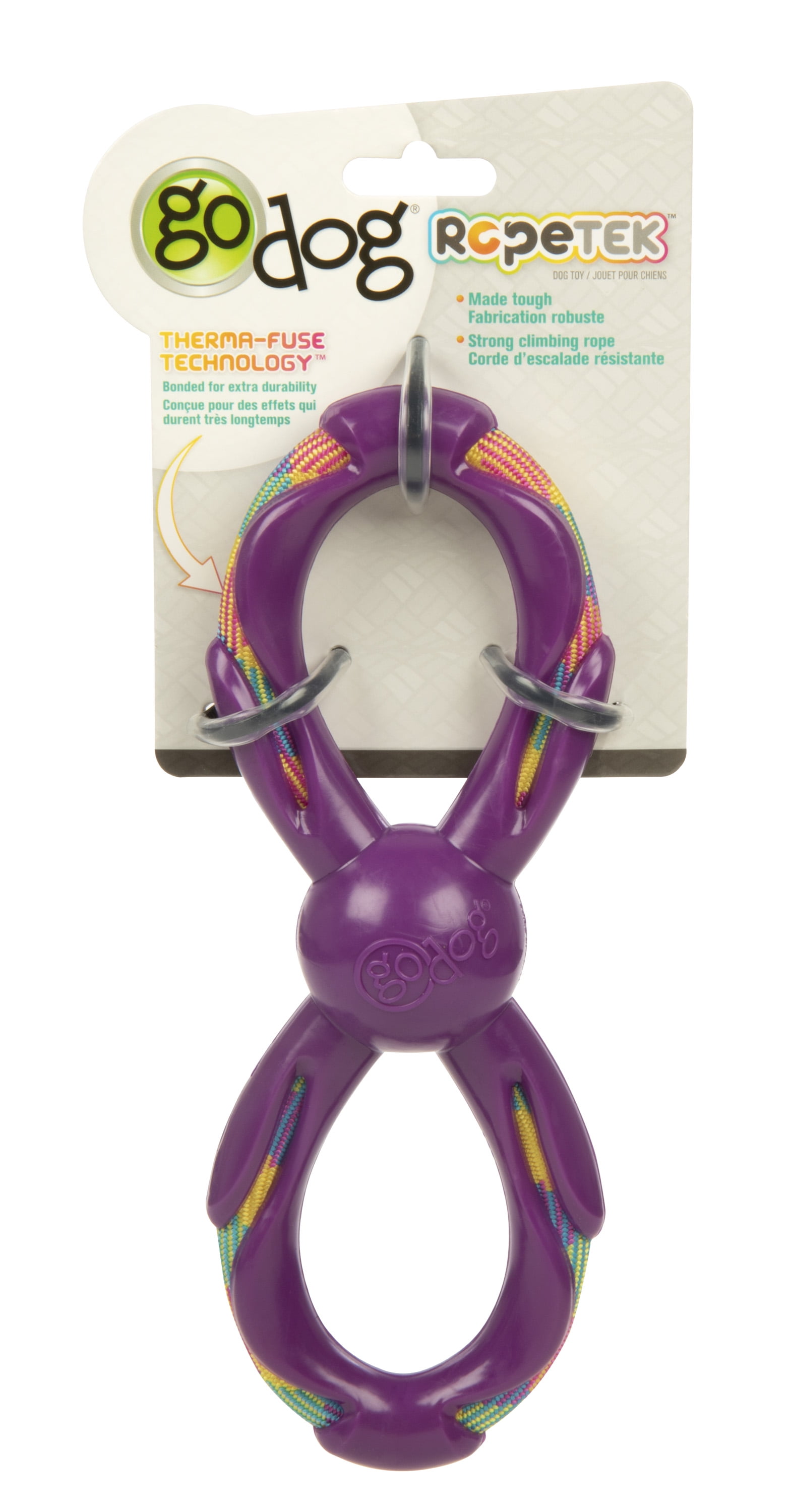 goDog Rope Tek Figure 8 Dog Rope Toy, Purple, Small - Walmart.com