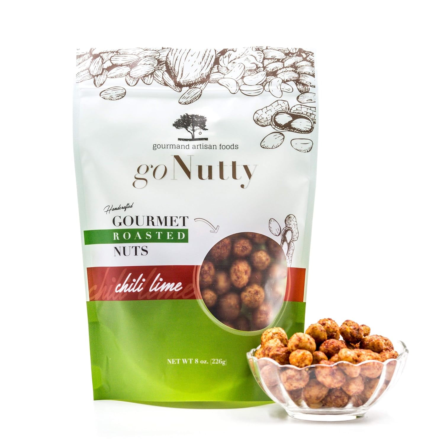 goNutty Gourmand Artisan Foods Handcrafted Roasted Peanuts, Chili Lime ...
