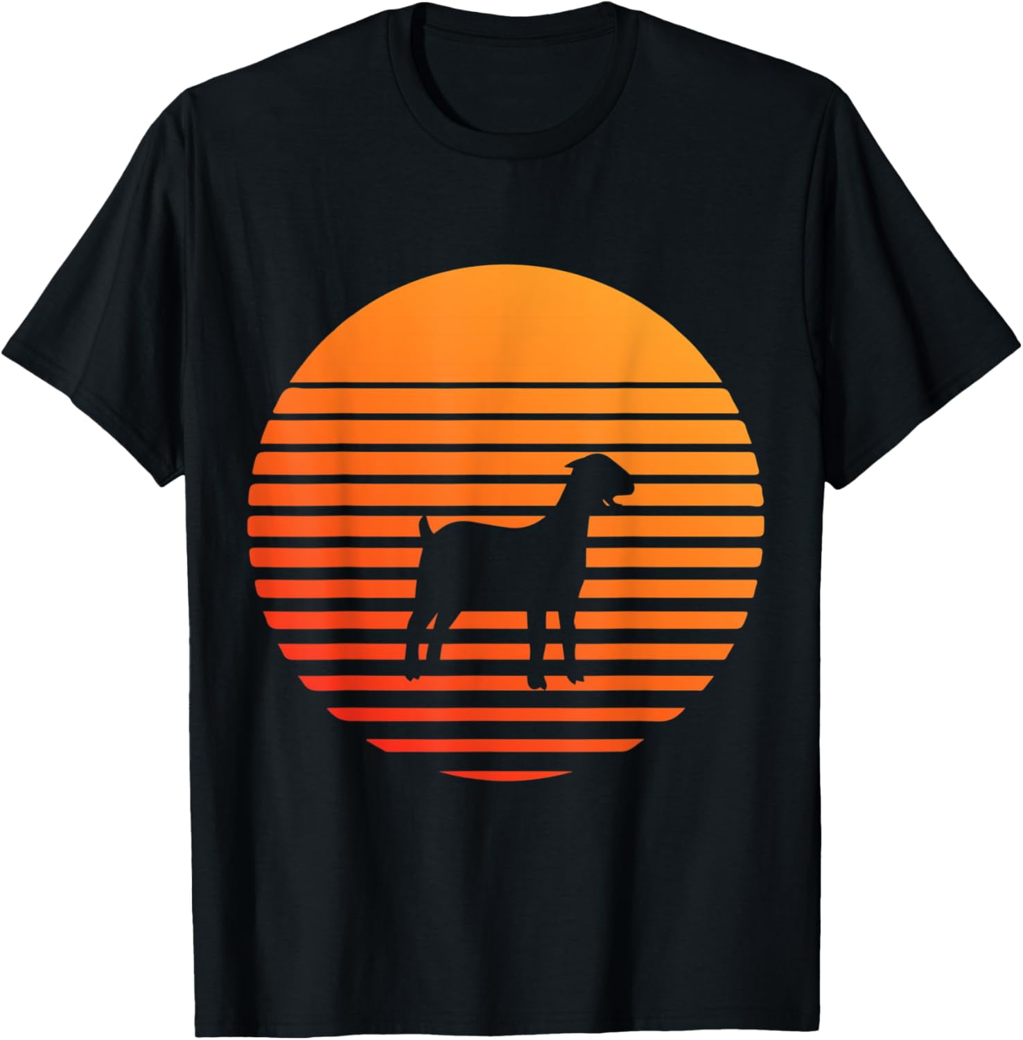 goat Shadow silhouette in front of a Sun T-Shirt men and women can wear ...