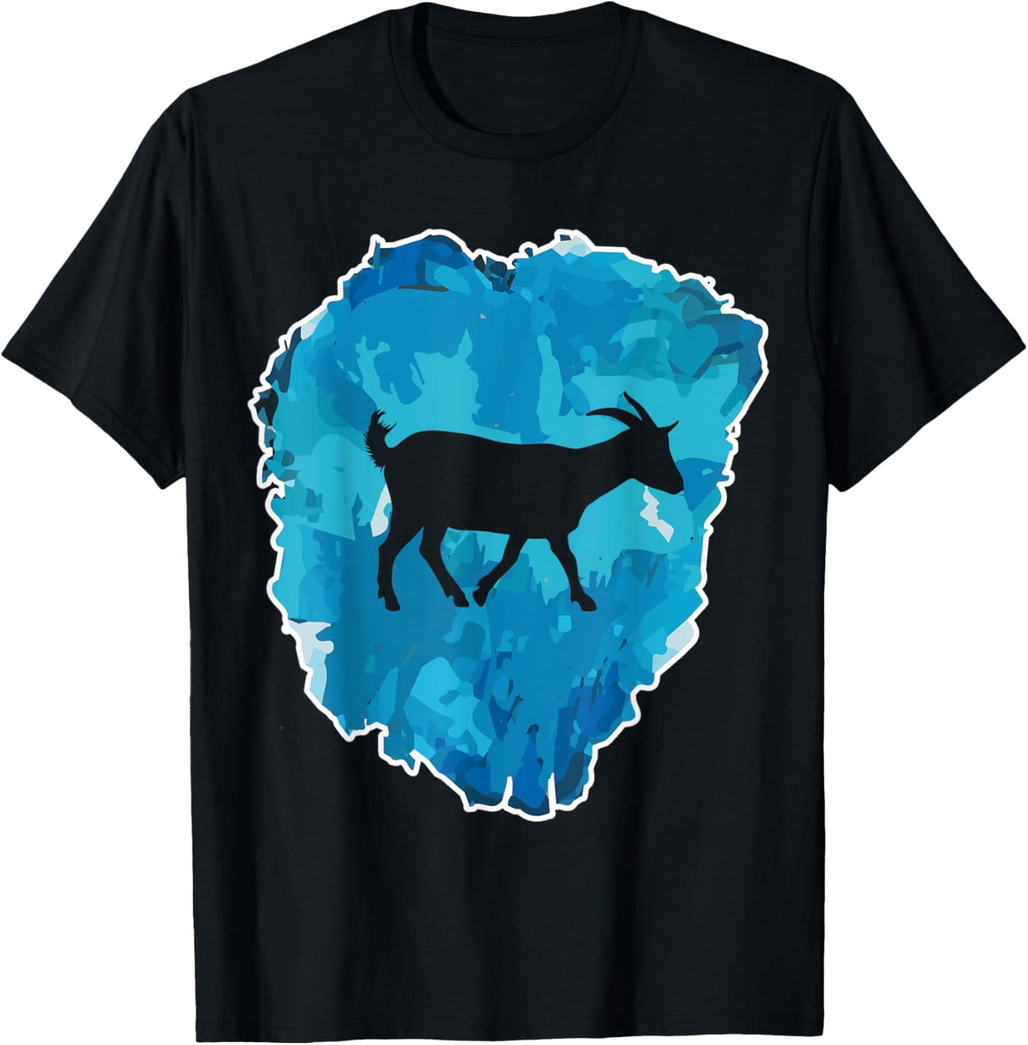 goat in an Ice Block for Eternity T-Shirt men and women can wear, black ...