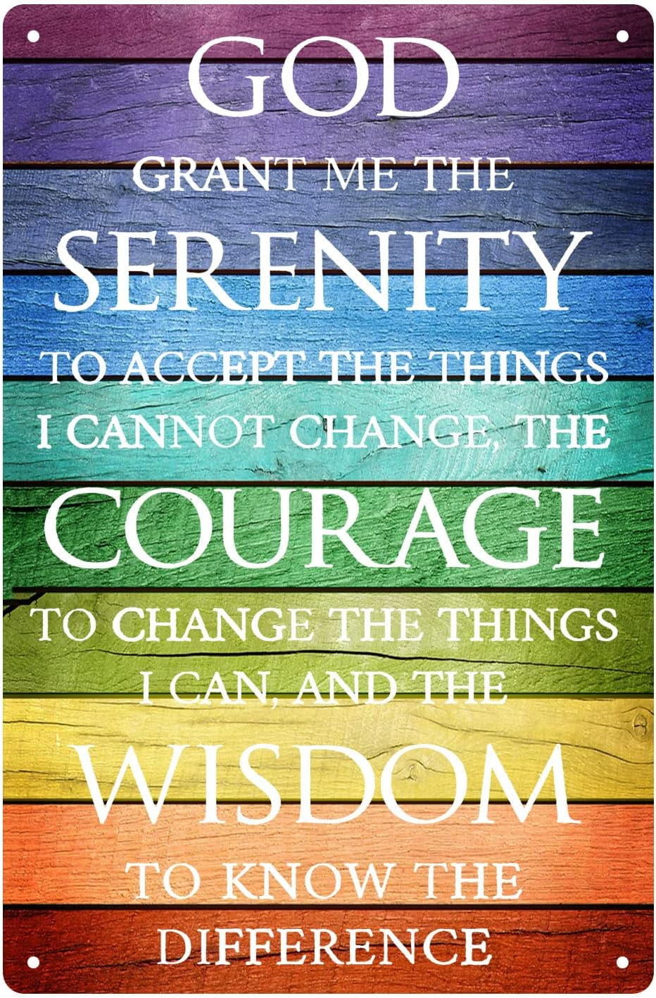 god grant me the serenity tin sign Vintage metal signs Christian Wall ...