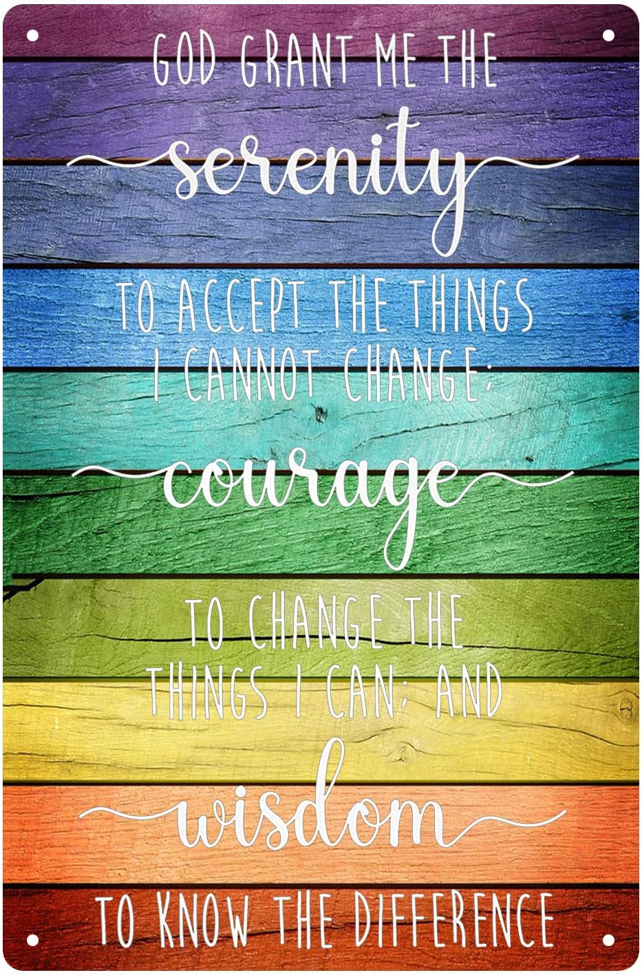 god grant me the serenity tin sign Vintage metal signs Christian Wall ...