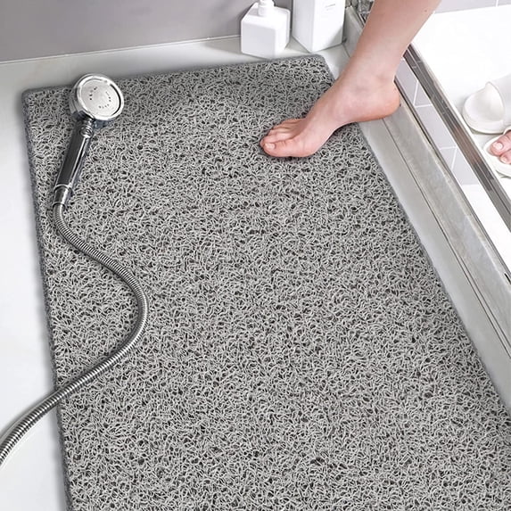 Shower Mats Non Slip Without Suction Cups, PVC Loofah Bathroom Mats ...