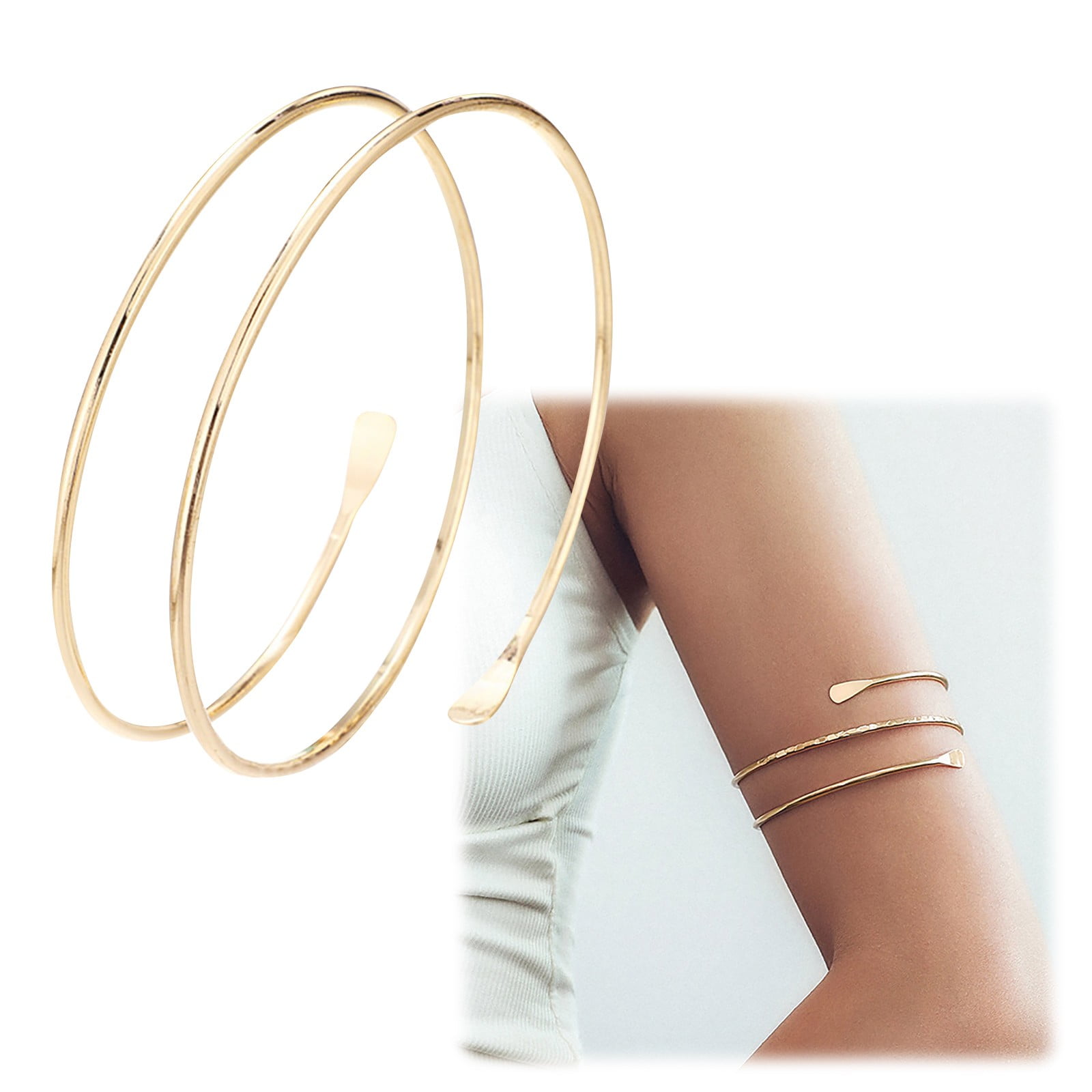 gold bracelets SANDOO Minimalist Arm Gold Arm Upper Arm Arm Bracelet ...