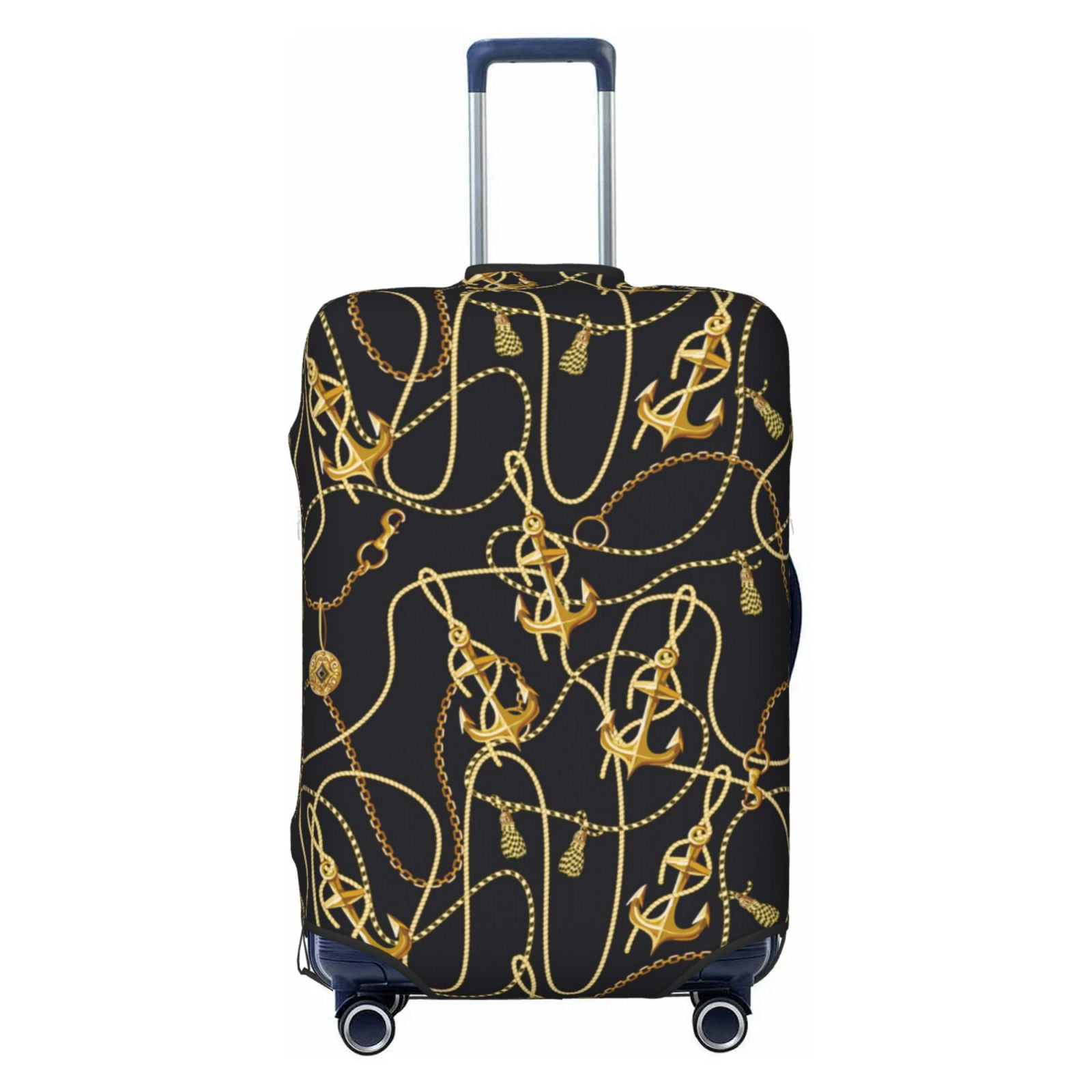 golden anchor chain navyblue Luggage Covers Protector, Scratch ...