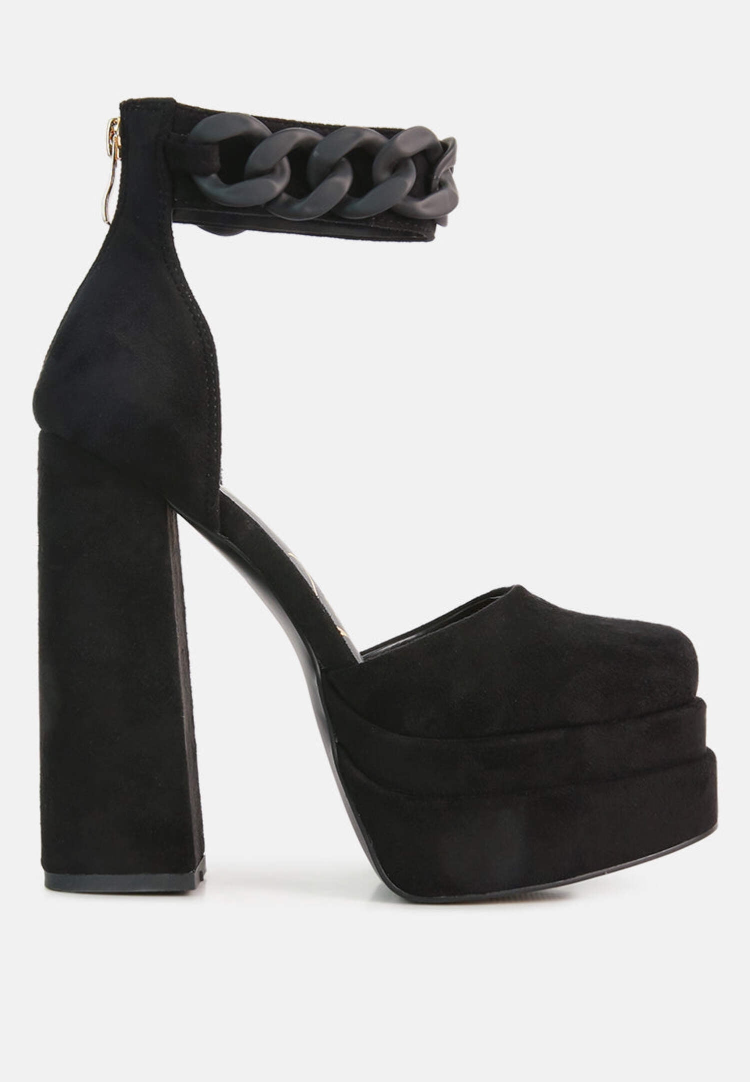 Golden Hour Showstopper Chain Embellished High Platform Sandals ...