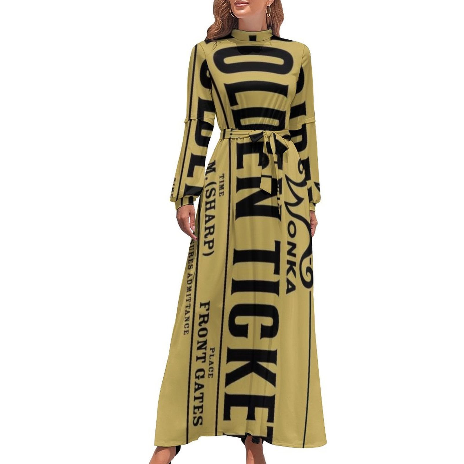 golden ticket Long Dress women's evening dresses Women's clothing dress ...