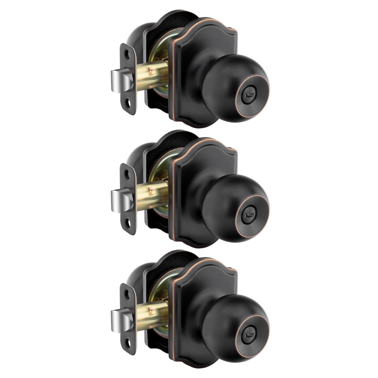 goldenwarm Oil-Rubbed Bronze Door Knobs Interior, Bronze Interior Door Knobs, Classic Decorative ...